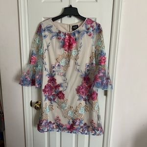 ECI | Dresses | Eci New York Womens Shanghairski Floral Embroidered ...